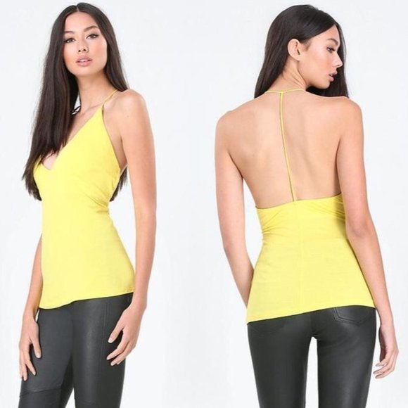 bebe | Tops | Bebe Sexy Vneck Tstring Back Top Nwot | Poshmark